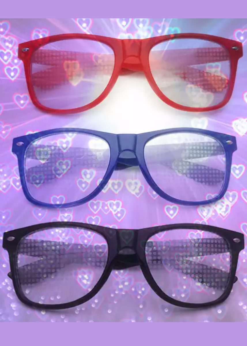 Heart Diffraction Glasses – Rave Circus